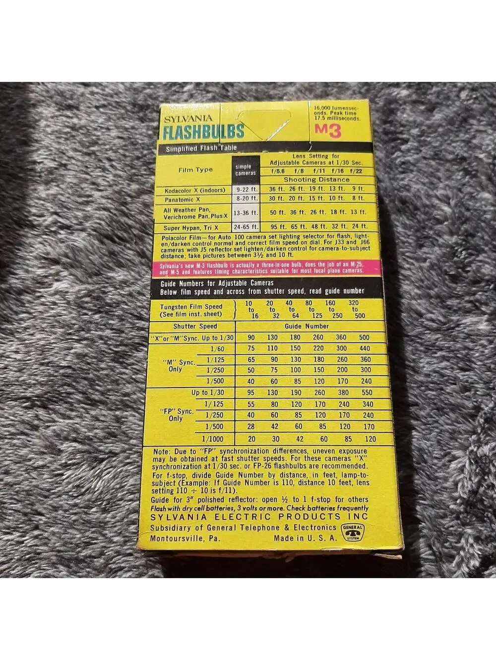 Sylvania | Cameras, Photo & Video | Vintage Flash Bulbs Sylvania Ge M3 ...